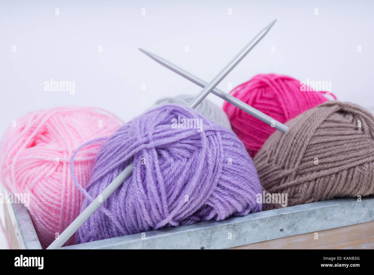 Knitting and crochet equipment isolated on white background Stock Photo ...