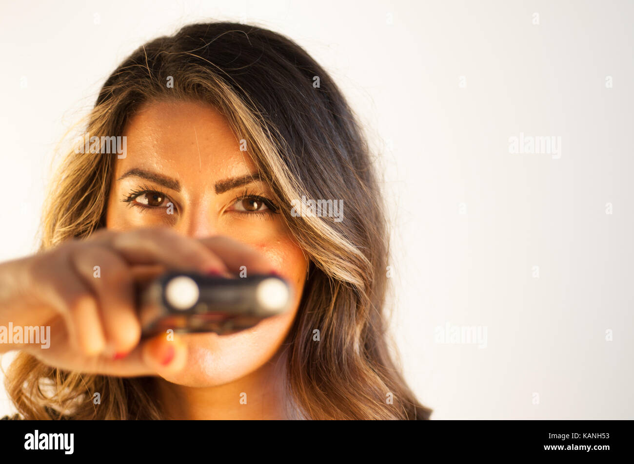 a beautiful chili gun for girl protection Stock Photo - Alamy