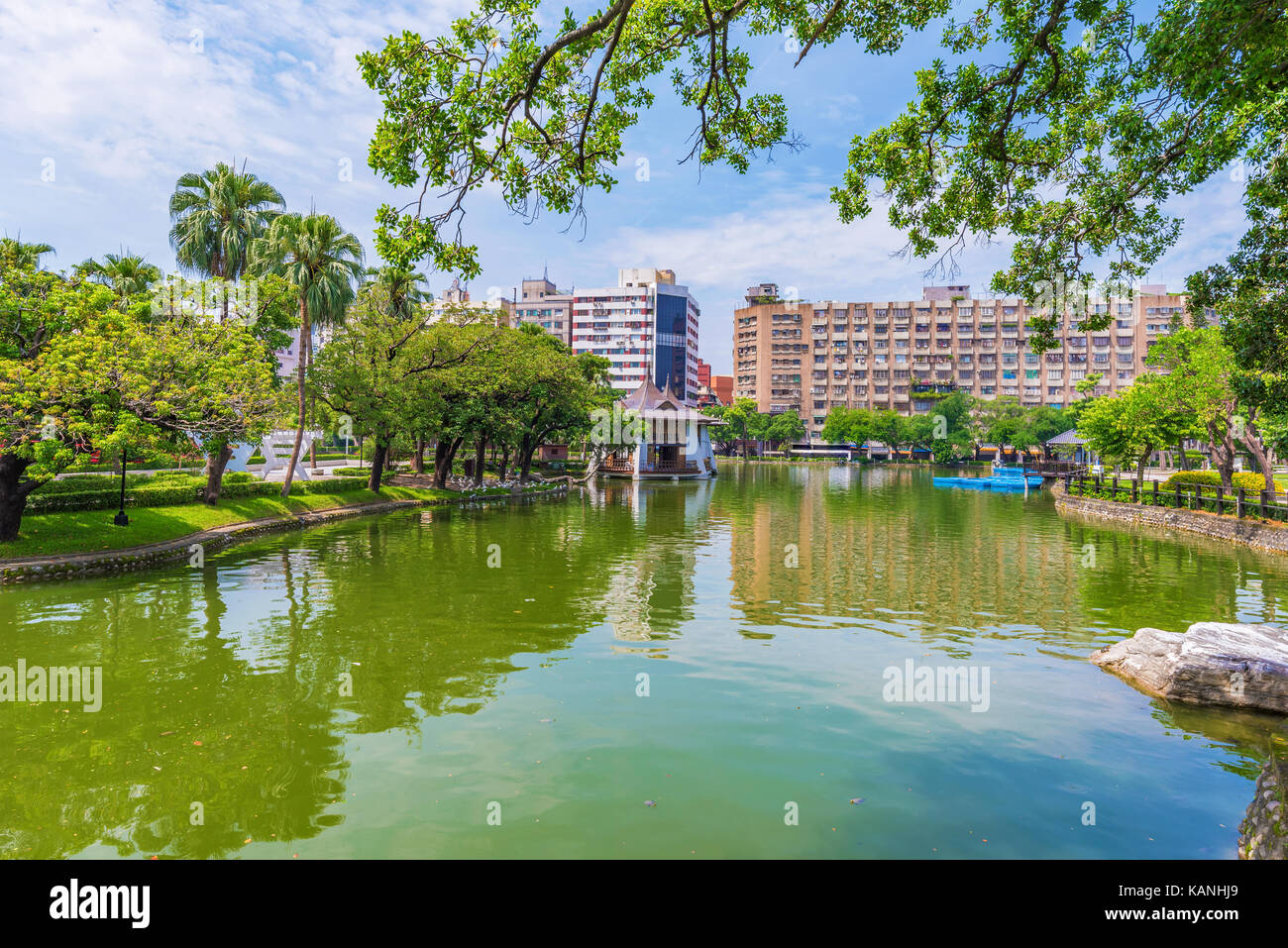 Scenic lake view in Taichung park Stock Photo - Alamy