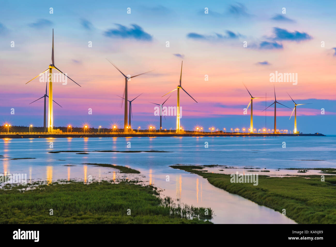 Evening view of Gaomei Wetlands Stock Photo - Alamy
