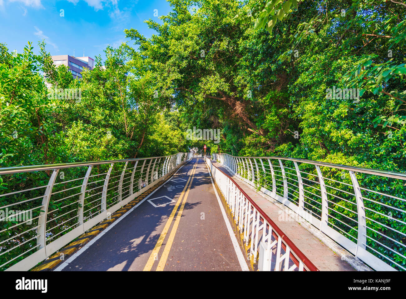 Taipei guting footbridge with bicycle lanes Stock Photo - Alamy