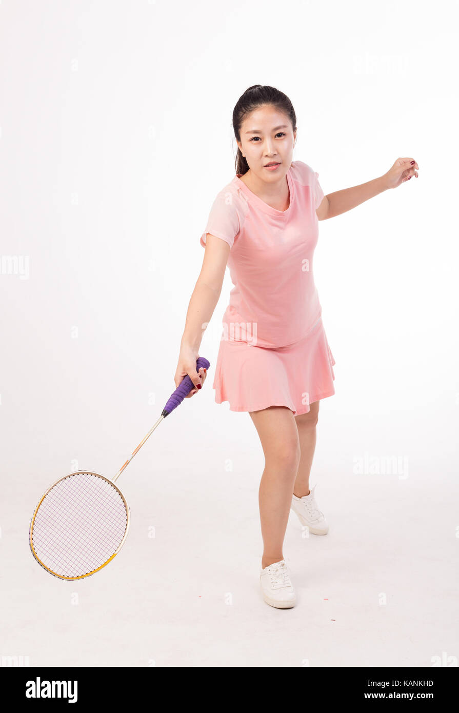 Badminton girl hi-res stock photography and images - Alamy