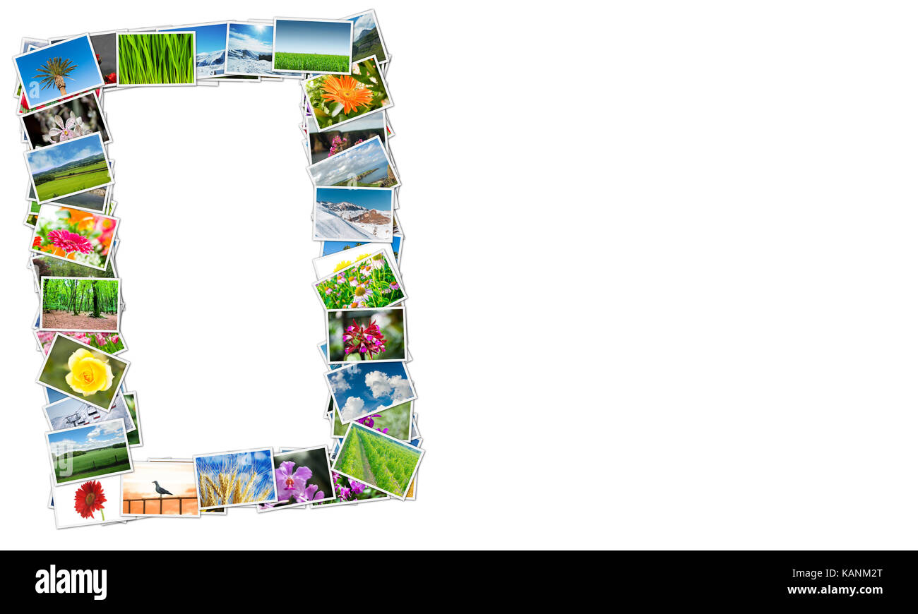 Frame made of various nature photos Stock Photo - Alamy