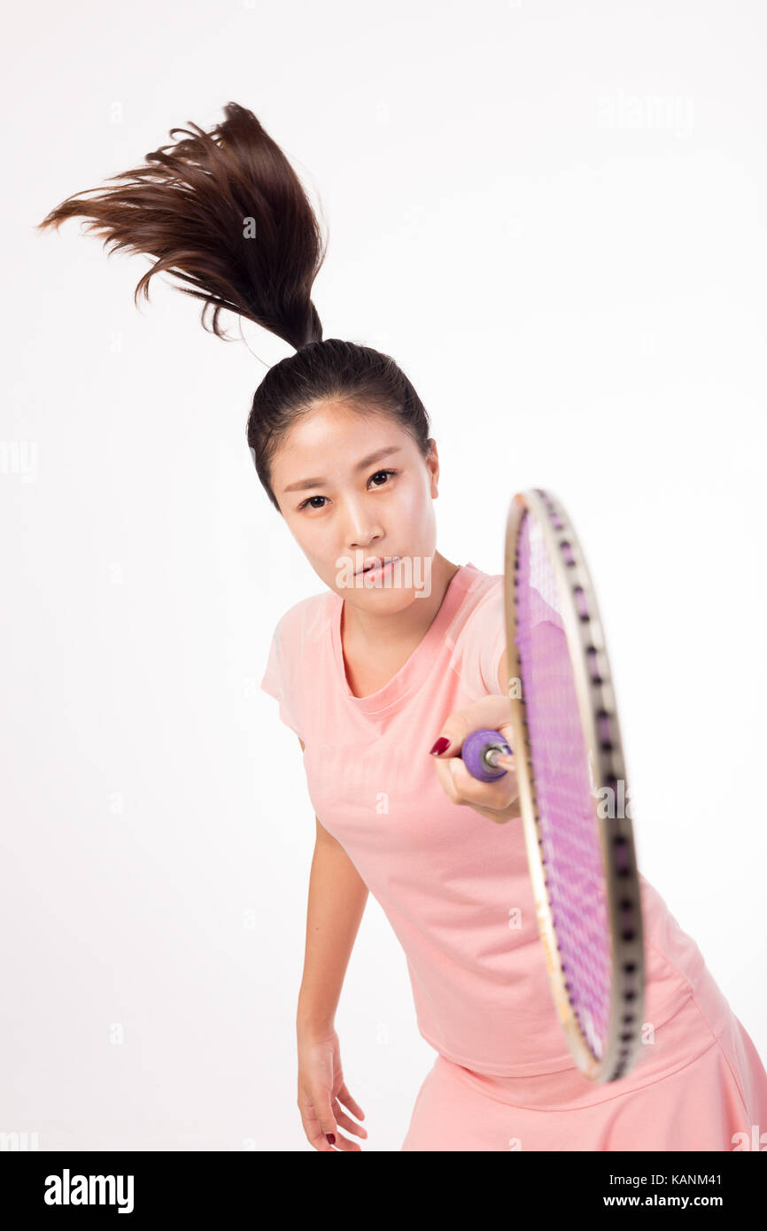 Badminton girl hi-res stock photography and images - Alamy