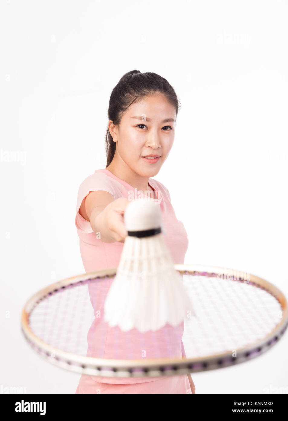 Female play badminton hi-res stock photography and images - Alamy