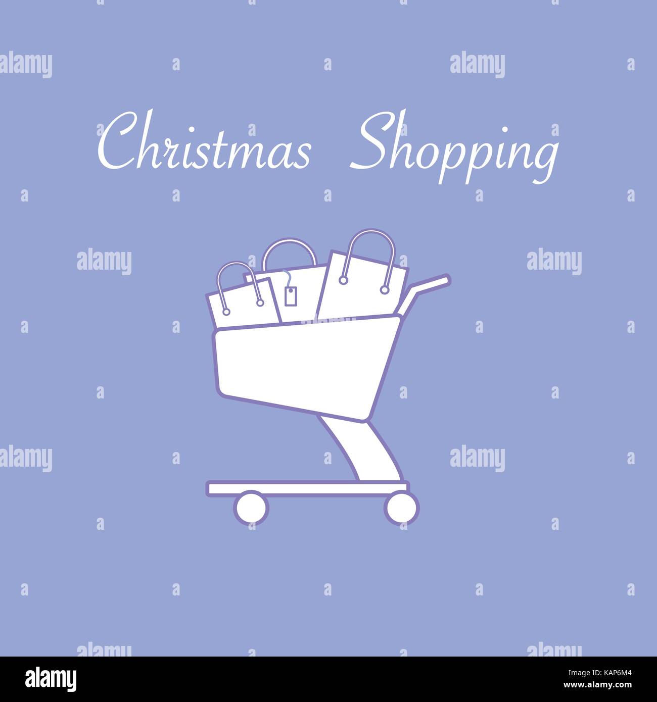 Shopping cart with gift bags. Design for banner, poster or print Stock ...