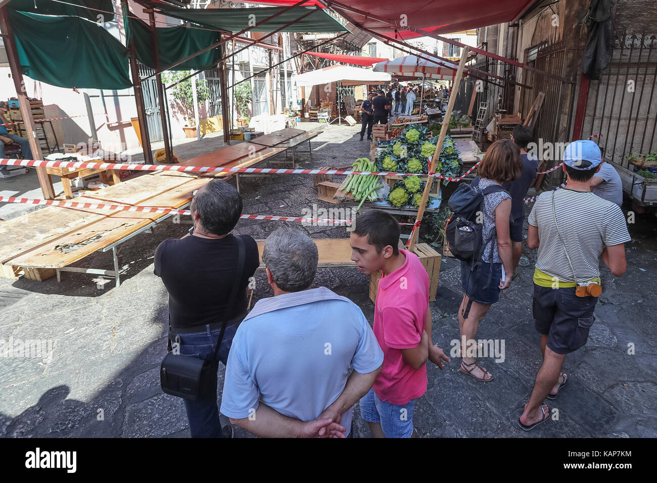 Scene of the mafia killing of Andrea Cusimano, 30, at the Cape Market ...