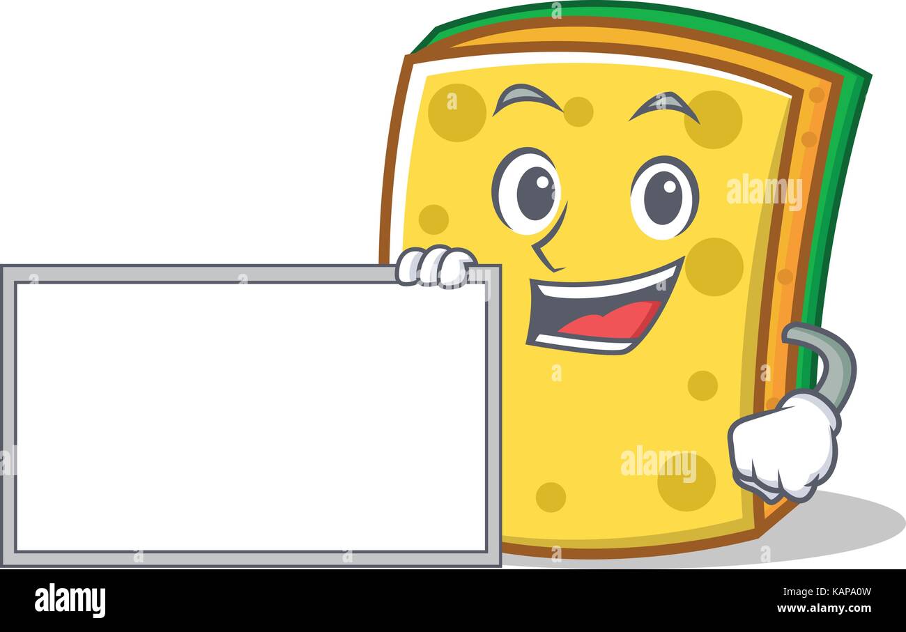 With board sponge cartoon character funny Stock Vector Image & Art - Alamy