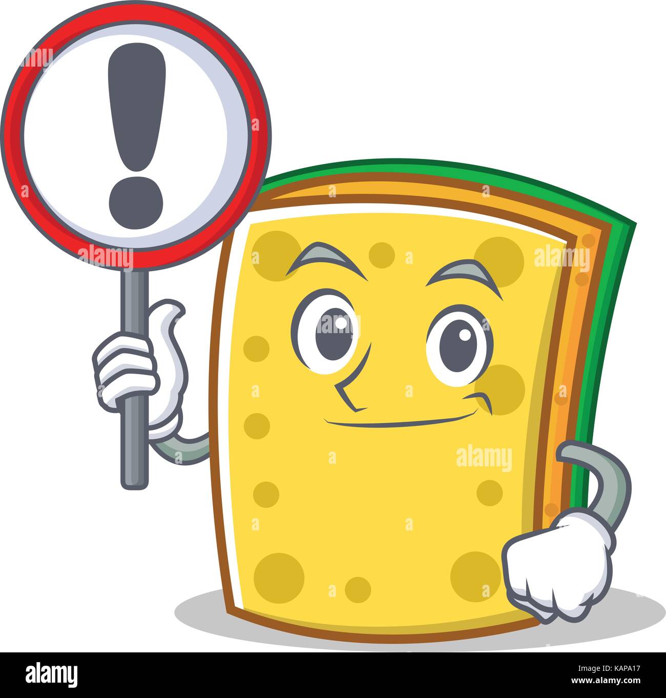 With sign sponge cartoon character funny Stock Vector Image & Art - Alamy