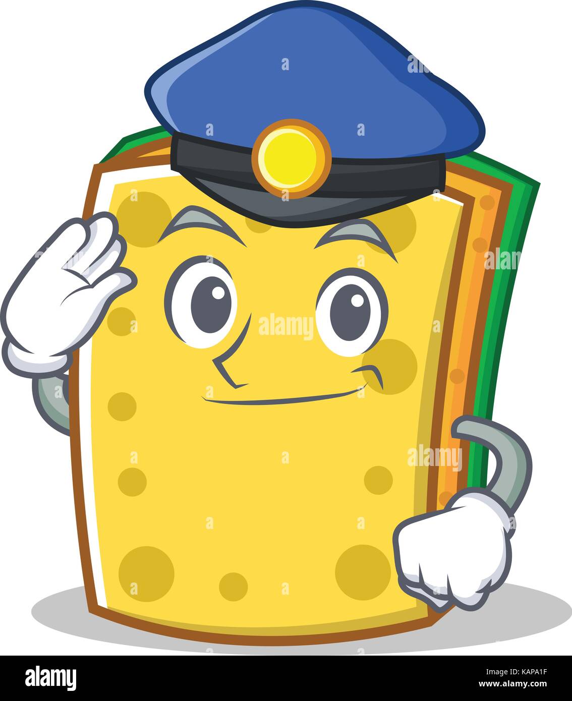 Police sponge cartoon character funny Stock Vector Image & Art - Alamy