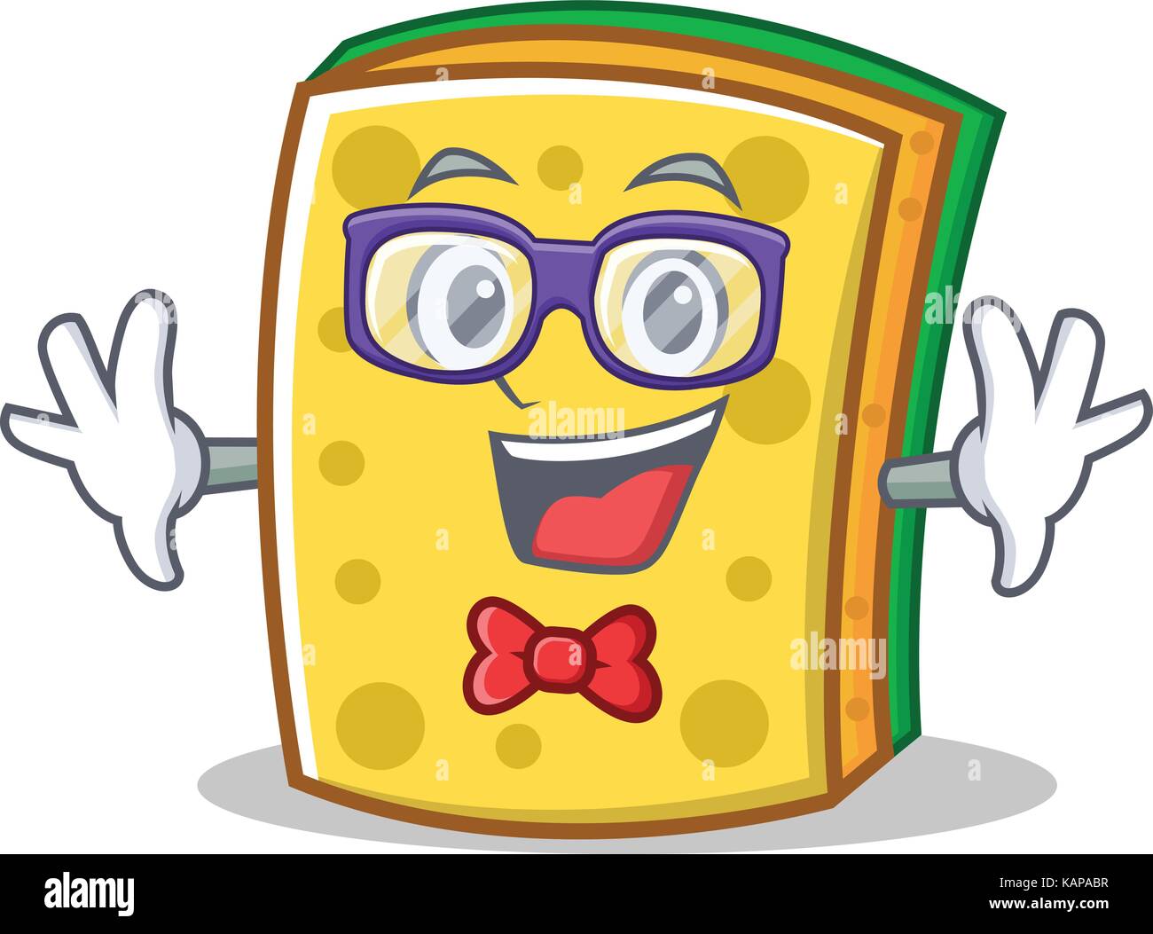 Geek sponge cartoon character funny Stock Vector Image & Art - Alamy