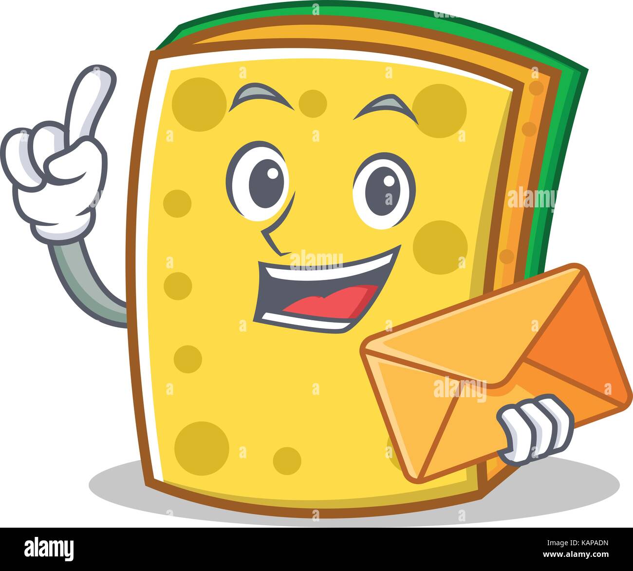 With envelope sponge cartoon character funny Stock Vector Image & Art ...