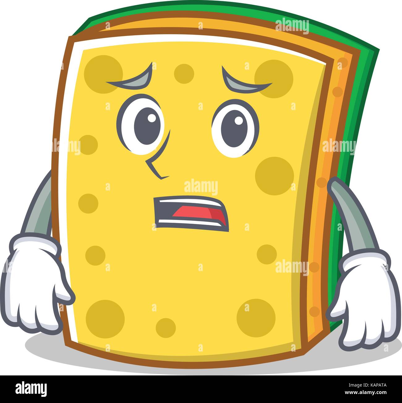 Afraid sponge cartoon character funny Stock Vector Image & Art - Alamy
