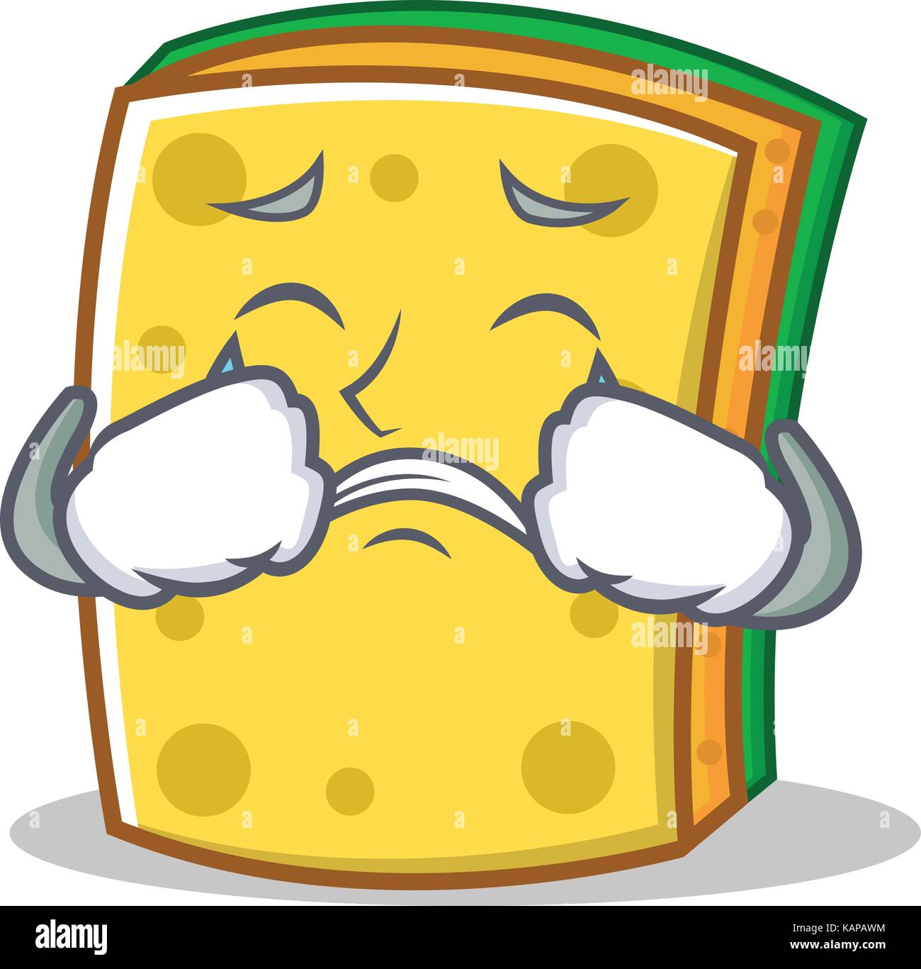 Crying sponge cartoon character funny Stock Vector Image & Art - Alamy