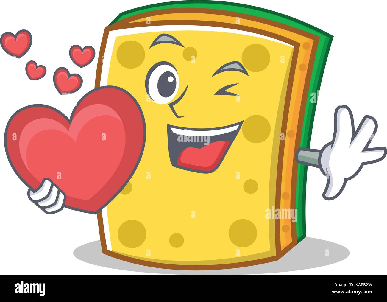 Sponge with heart Stock Vector Images - Alamy