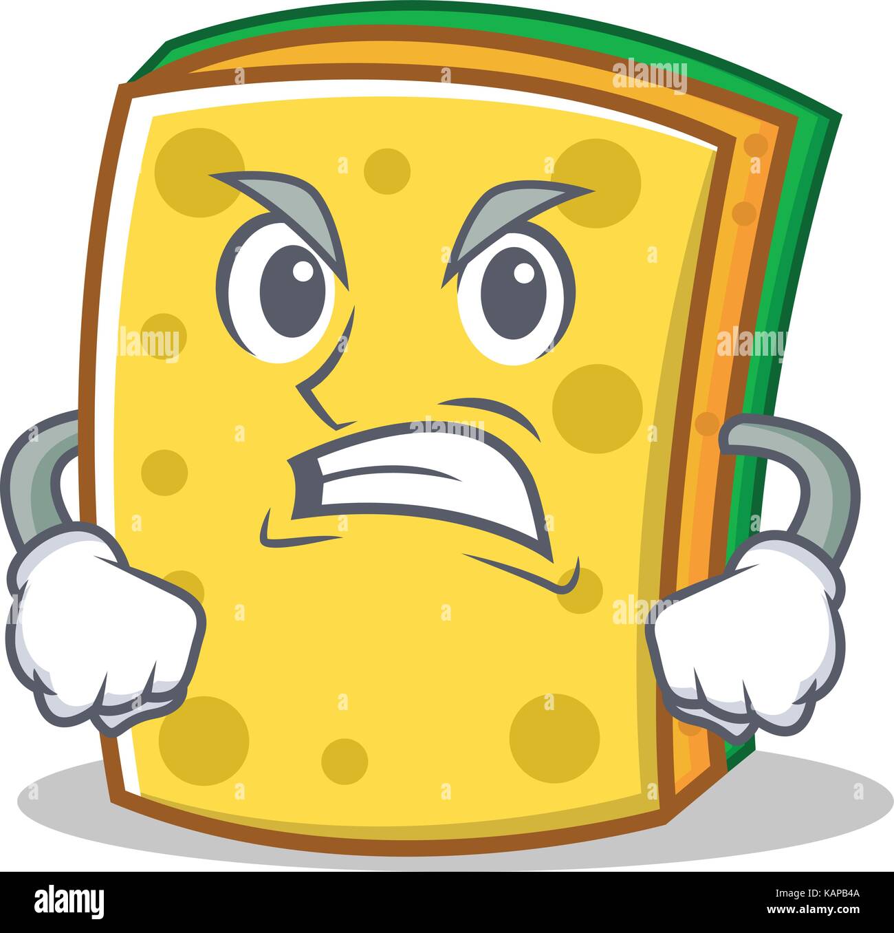 Angry sponge cartoon character funny Stock Vector Image & Art - Alamy