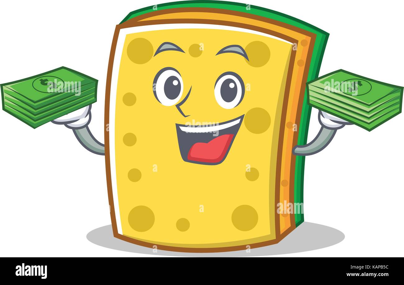With money sponge cartoon character funny Stock Vector Image & Art - Alamy