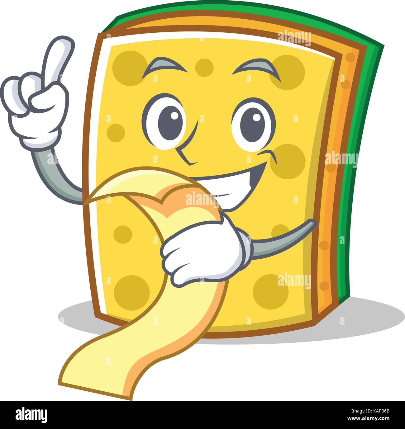 With menu sponge cartoon character funny Stock Vector Image & Art - Alamy