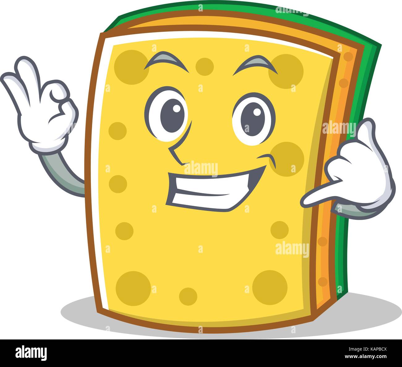 Calling sponge cartoon character funny Stock Vector Image & Art - Alamy