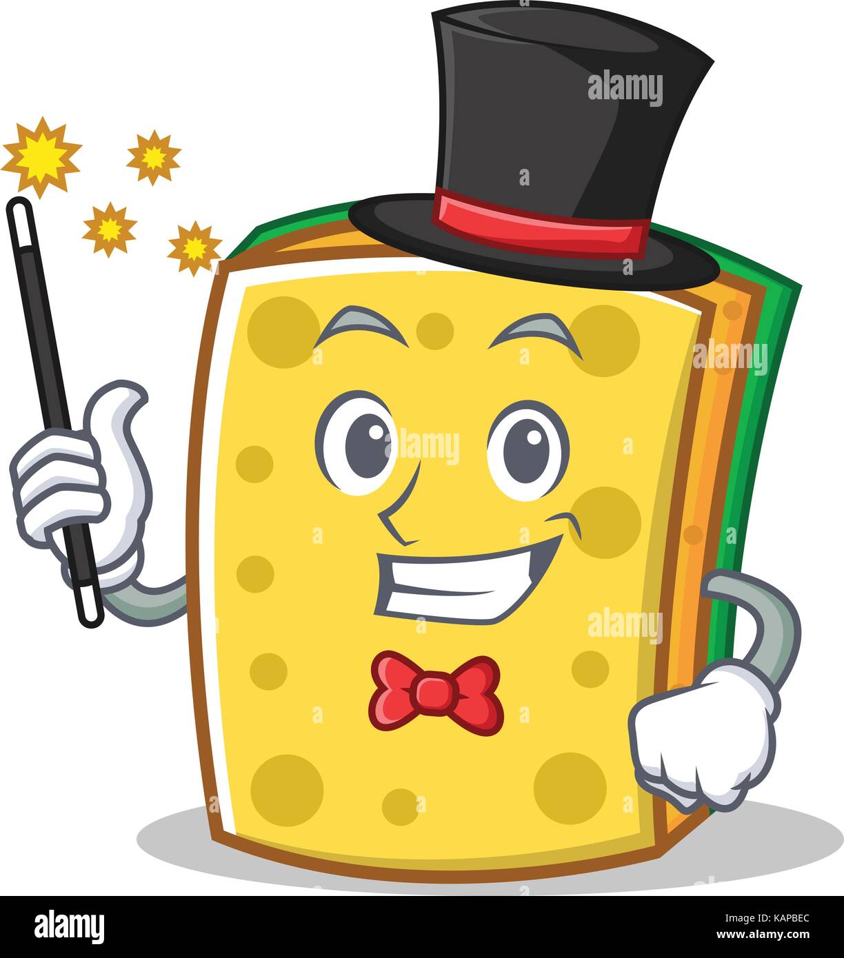 Magician sponge cartoon character funny Stock Vector Image & Art - Alamy