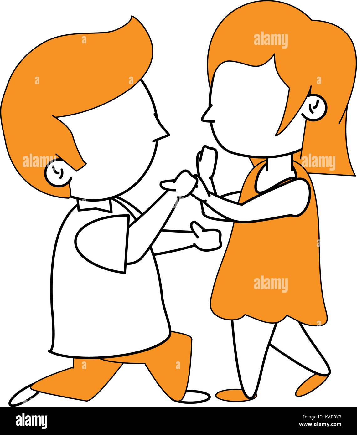 Cute kids in love cartoon Stock Vector Image & Art - Alamy