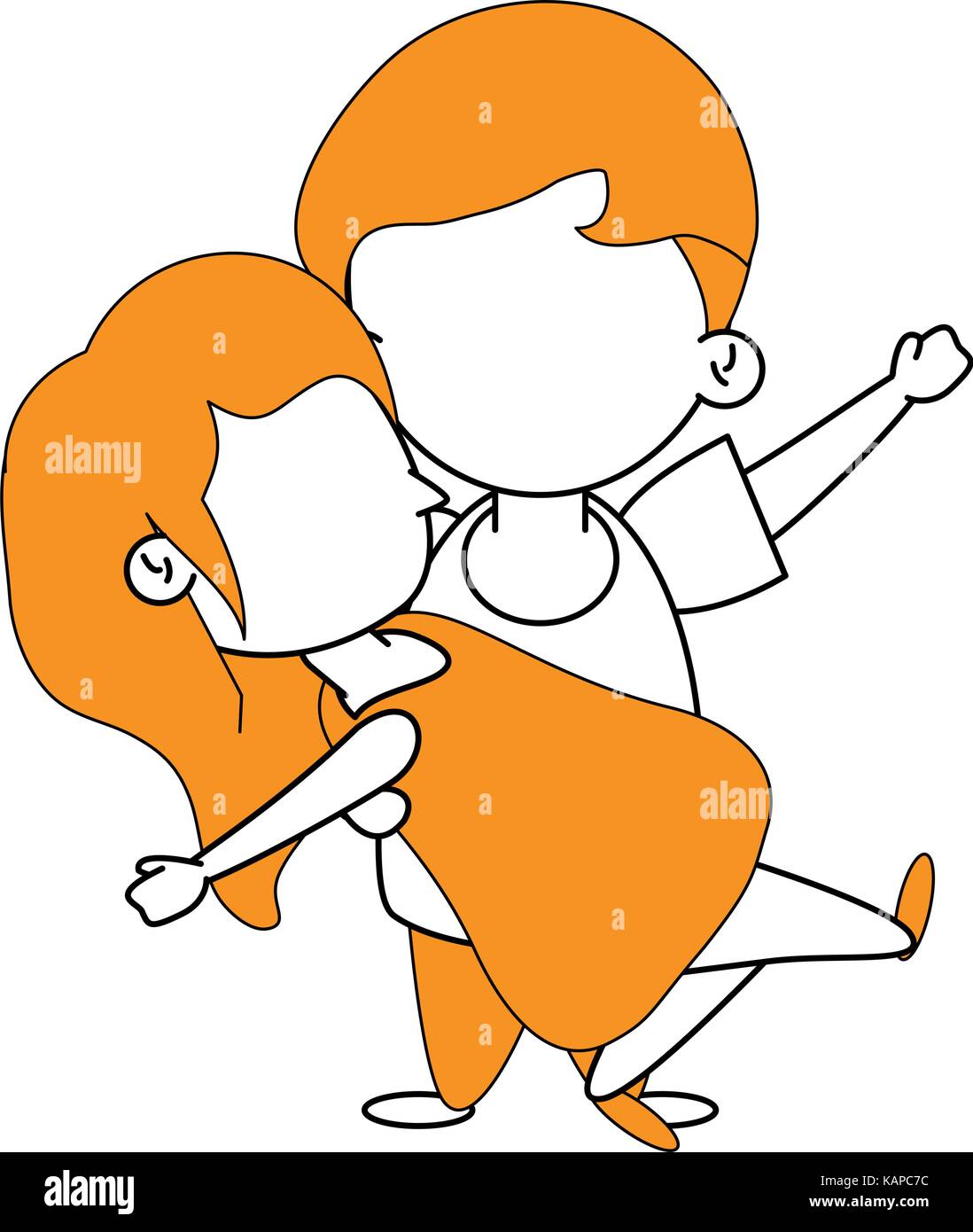 Cute kids in love cartoon Stock Vector Image & Art - Alamy