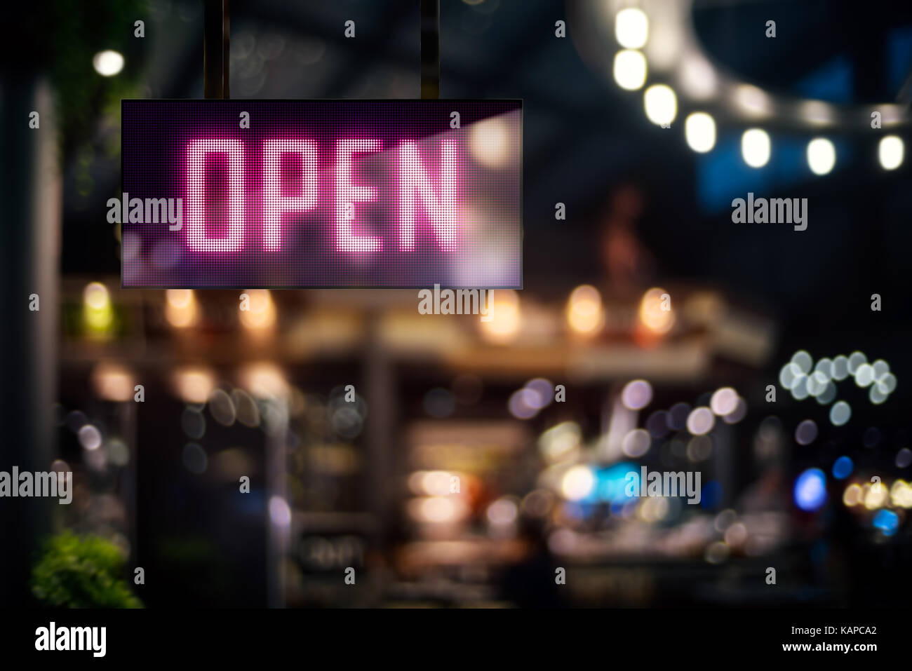 LED Display - Open signage Stock Photo - Alamy
