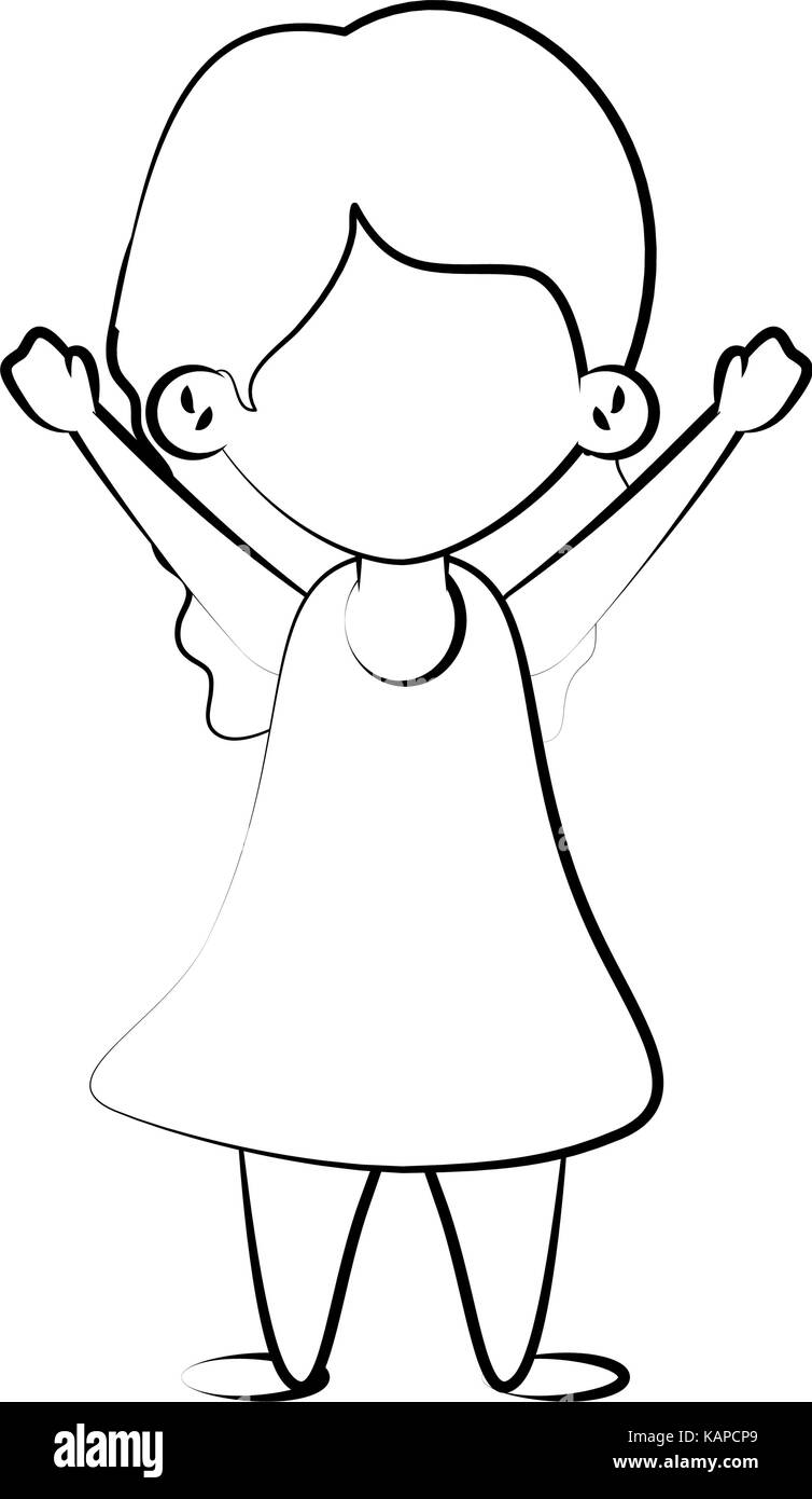 Little girl cartoon Stock Vector Image & Art - Alamy
