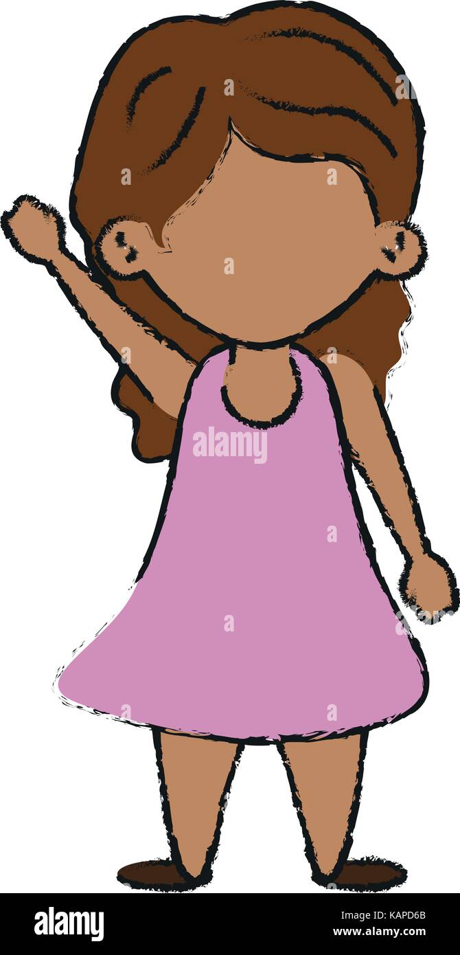 Kid girl faceless Stock Vector Image & Art - Alamy