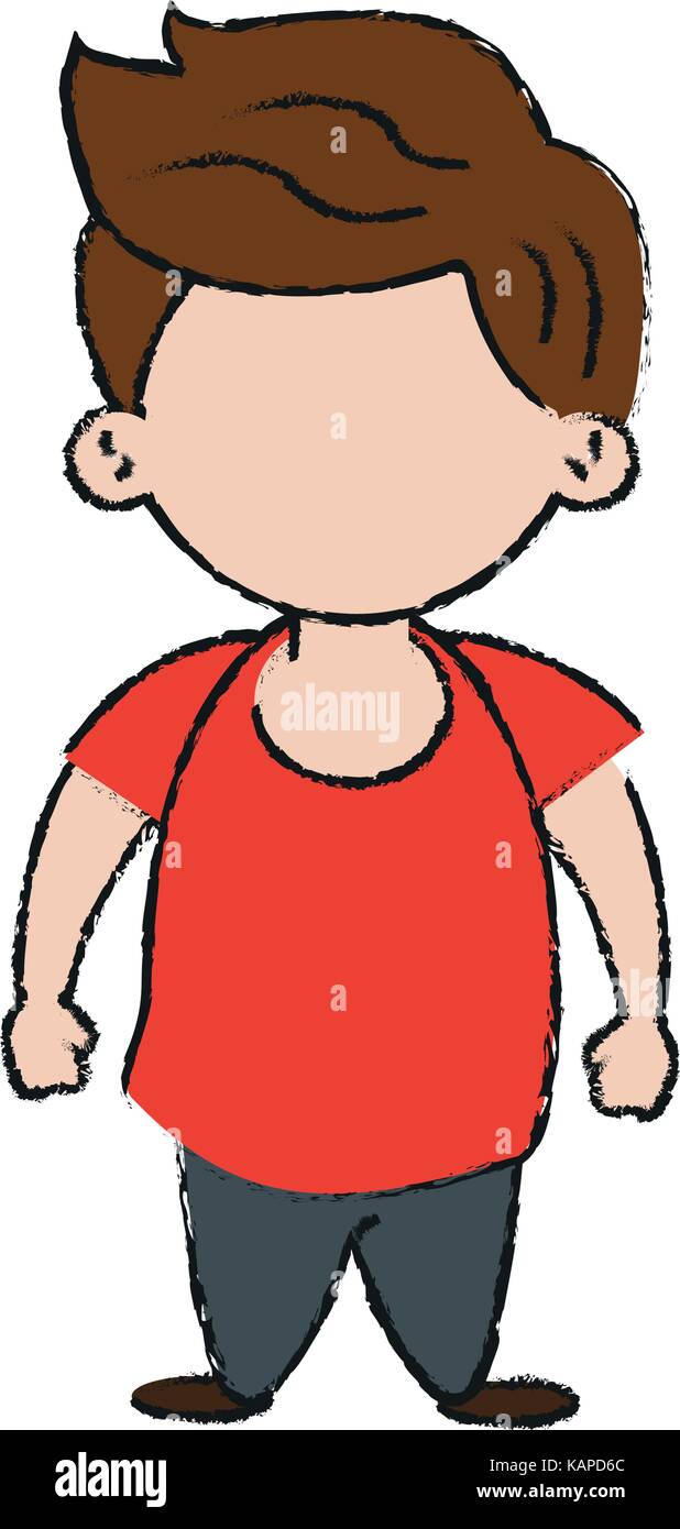 Kid boy faceless Stock Vector Image & Art - Alamy