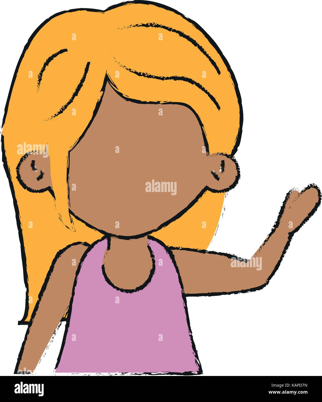 Kid girl faceless Stock Vector Image & Art - Alamy