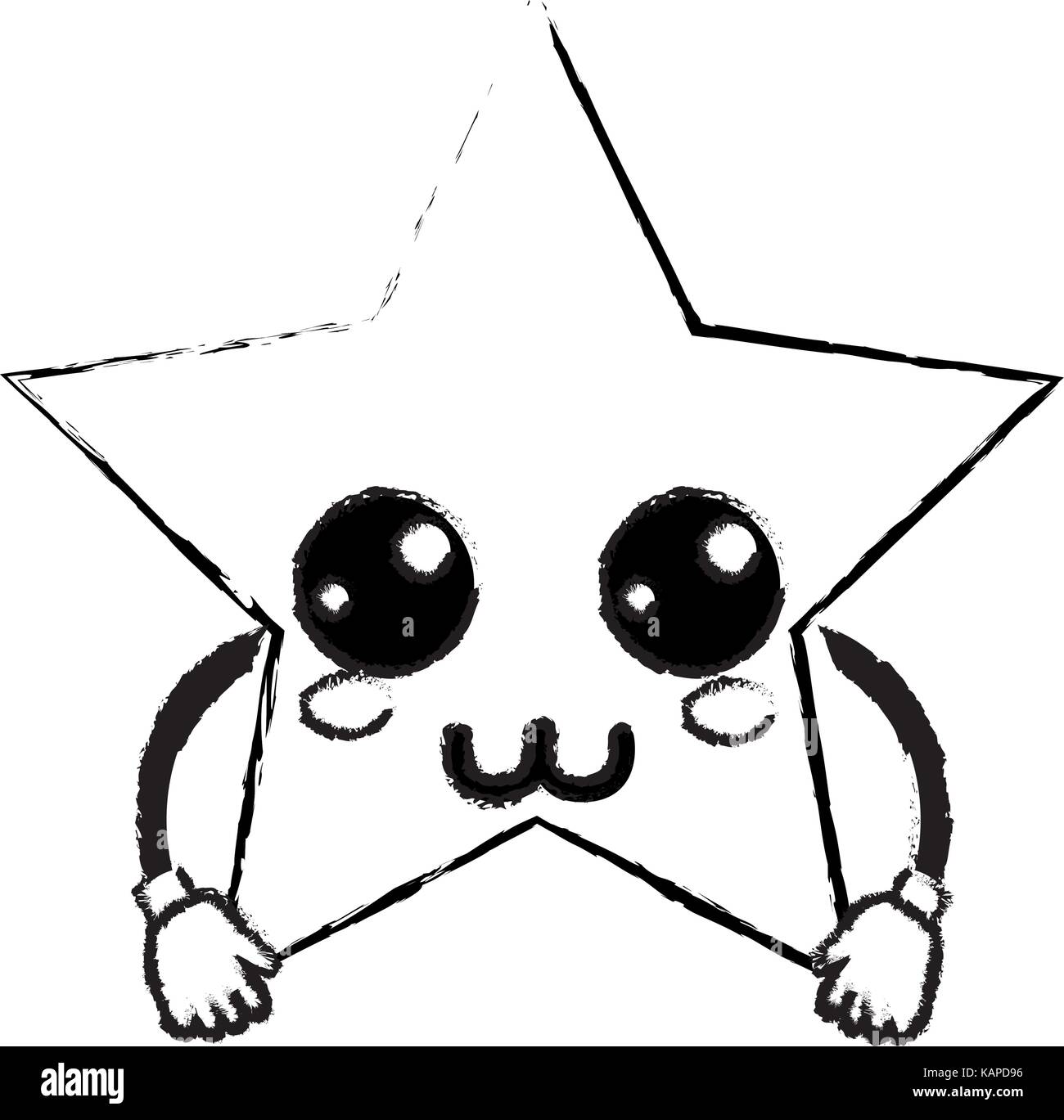 Cute star kawaii sky Cut Out Stock Images & Pictures - Alamy