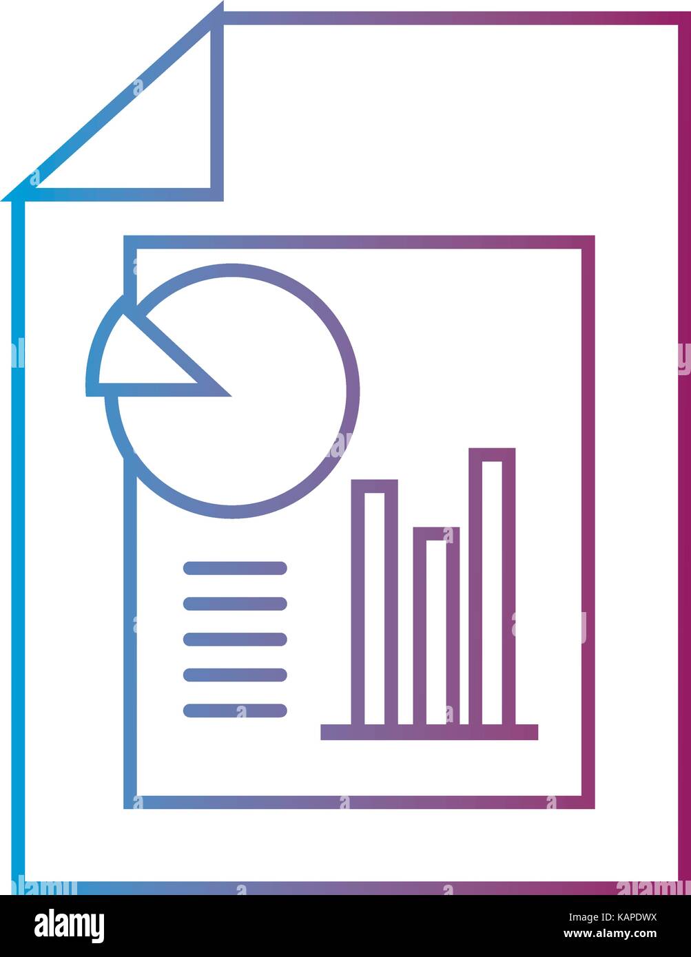 line document with statistics bar diagram graphy Stock Vector Image ...