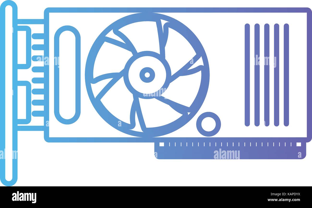 line technology hard drive fan processor Stock Vector Image & Art - Alamy