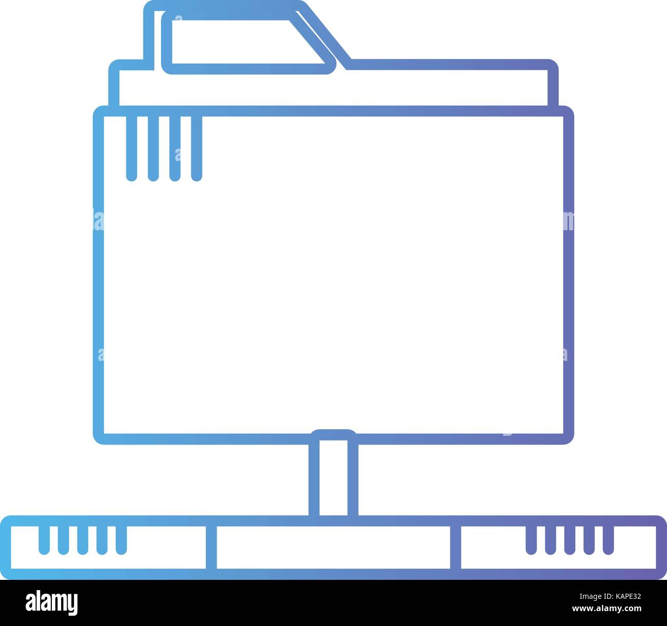 line technology data file folder server Stock Vector Image & Art - Alamy