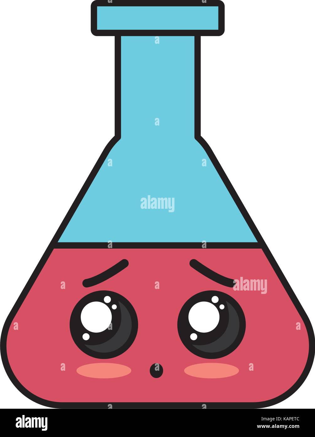 kawaii cute sad erlenmeyer flask Stock Vector Image & Art - Alamy