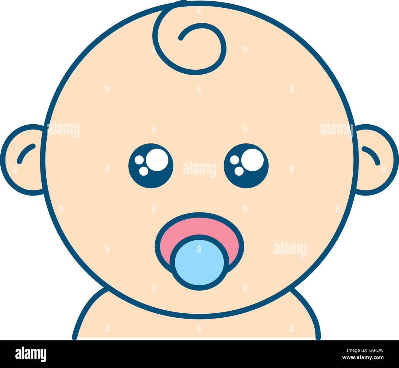baby head with acifier design Stock Vector Image & Art - Alamy