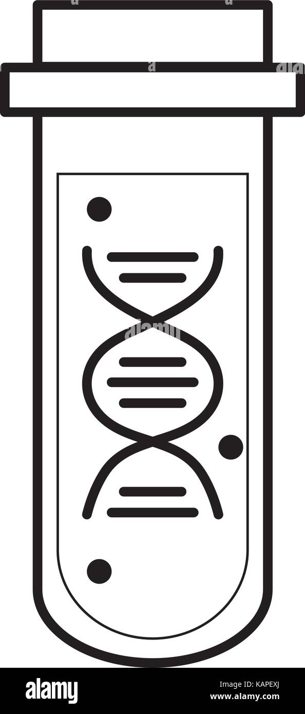 line dna analysis tube science diagnostic Stock Vector Image & Art - Alamy