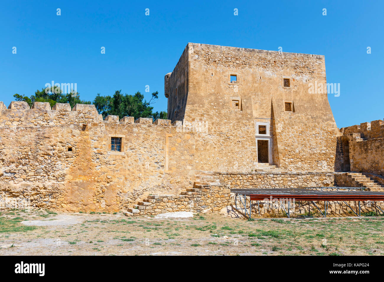View of the historic venetian fort of Kazarma. Sitia, Crete Stock Photo ...