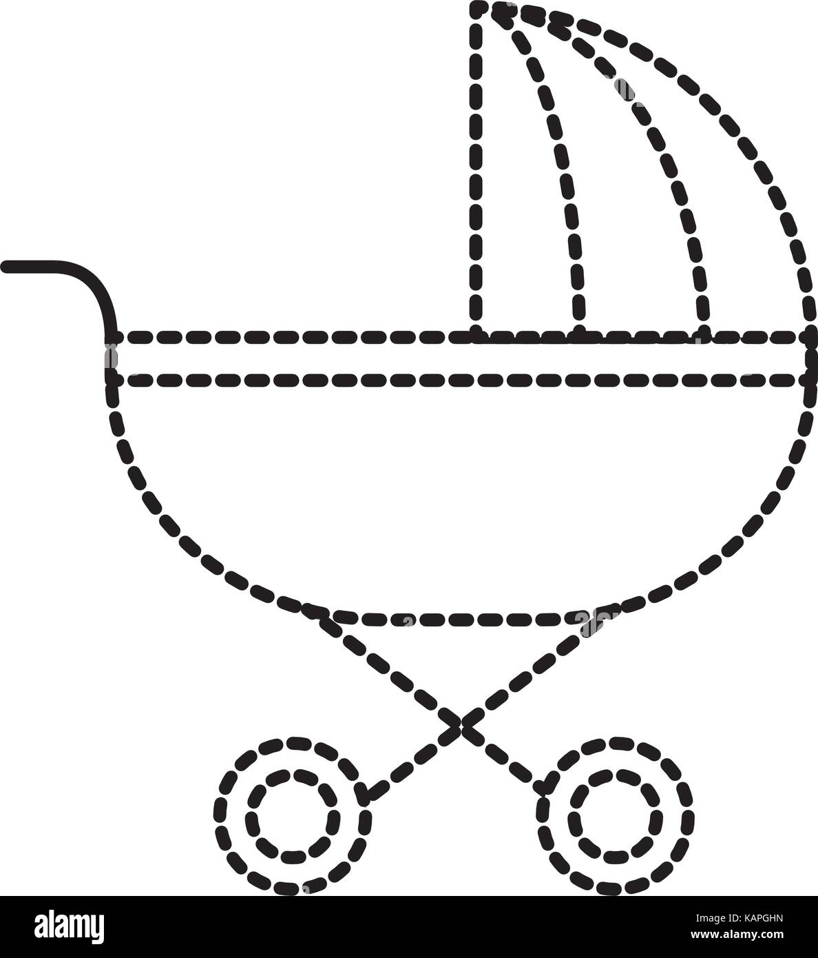 dotted shape baby stroller tool to baby relax Stock Vector Image & Art ...