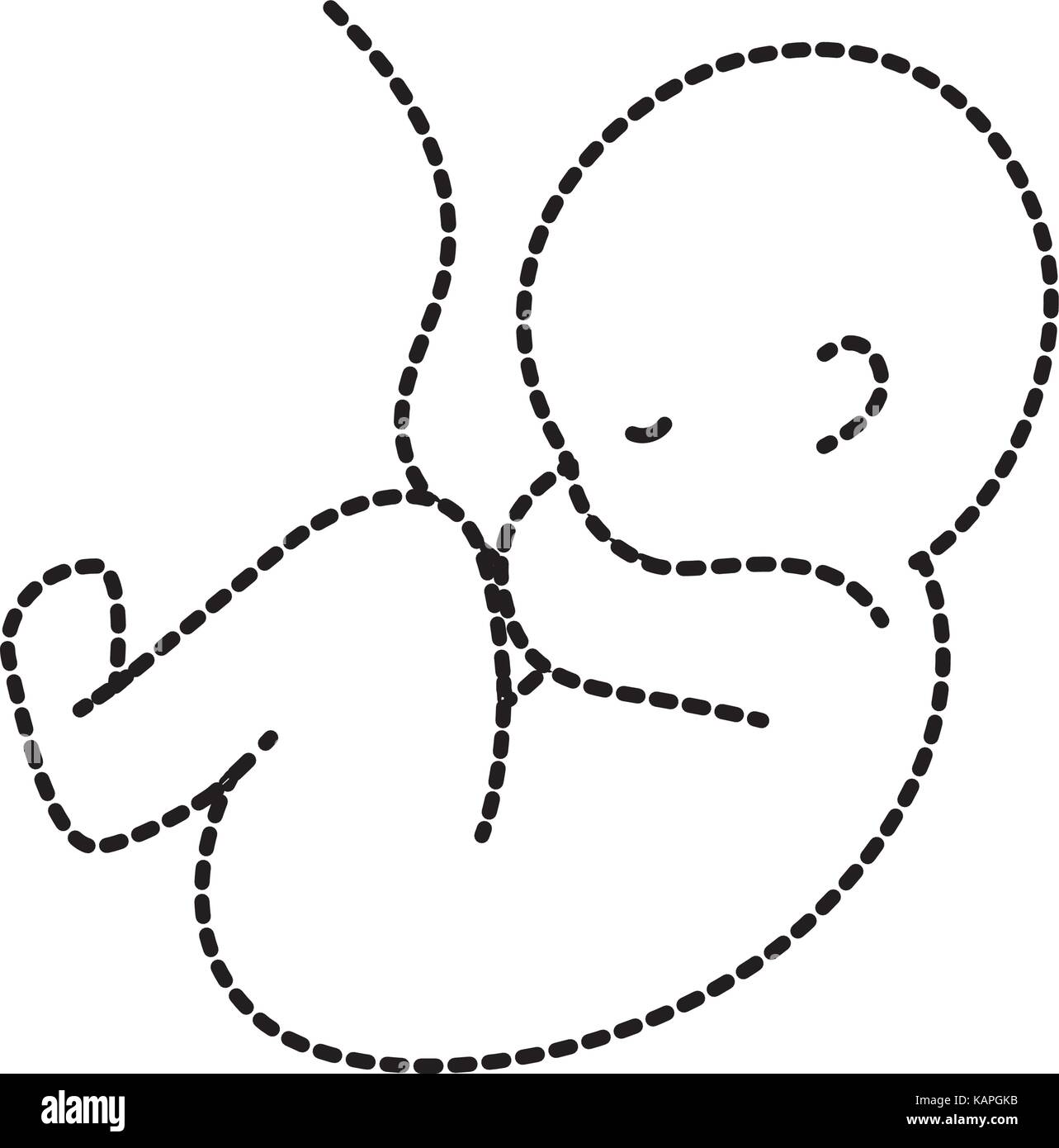 dotted shape nice baby with umbilical cord Stock Vector Image & Art - Alamy