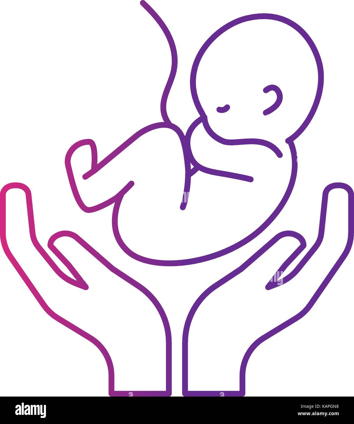 line baby umbilical cord and new life Stock Vector Image & Art - Alamy