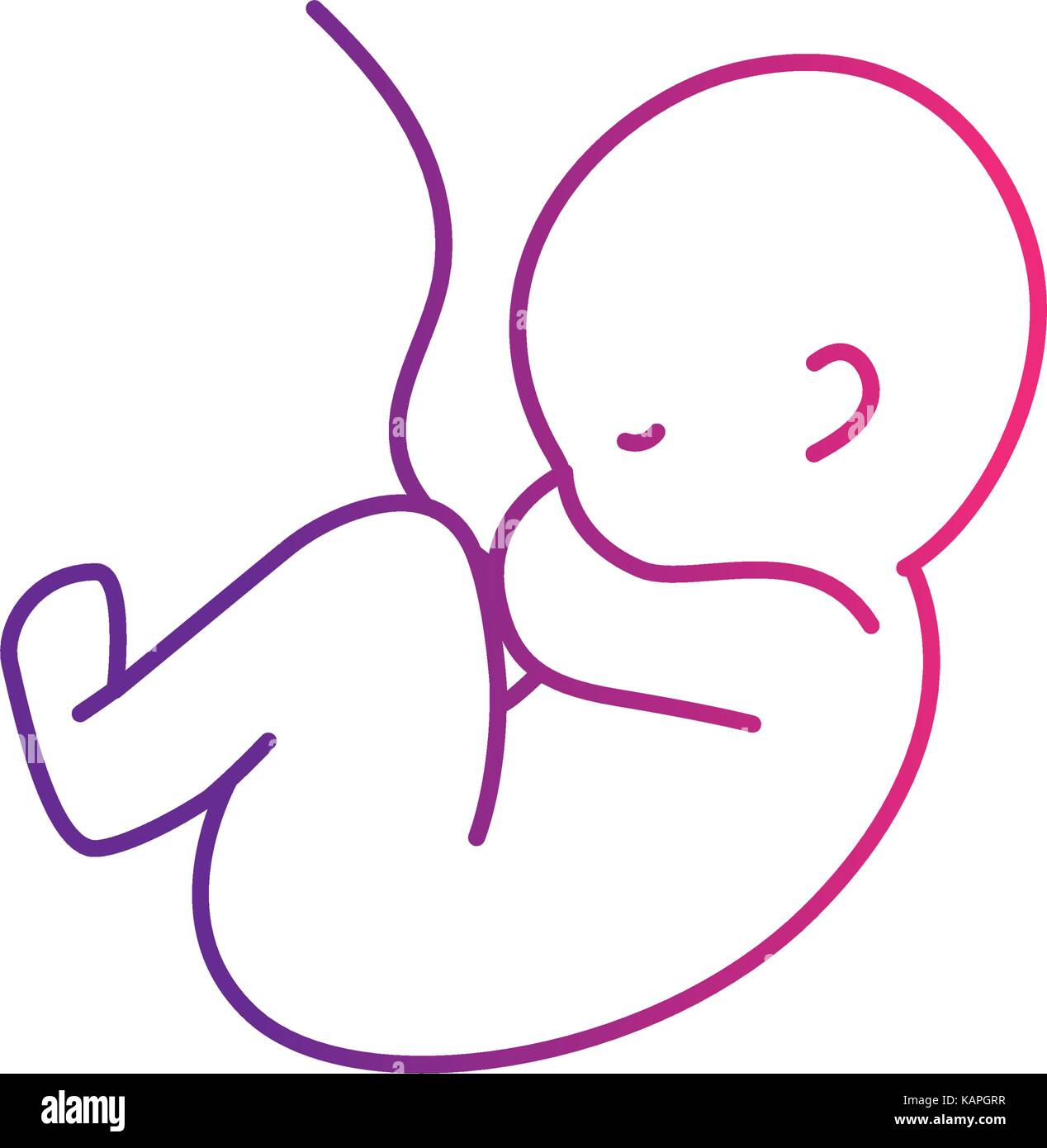 line nice baby with umbilical cord Stock Vector Image & Art - Alamy