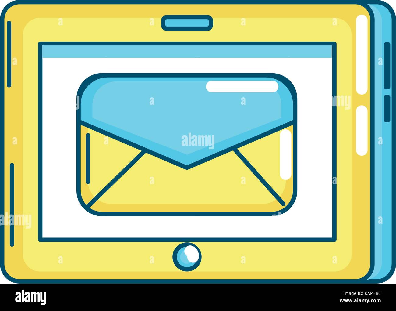 tablet technology with e-mail message Stock Vector Image & Art - Alamy