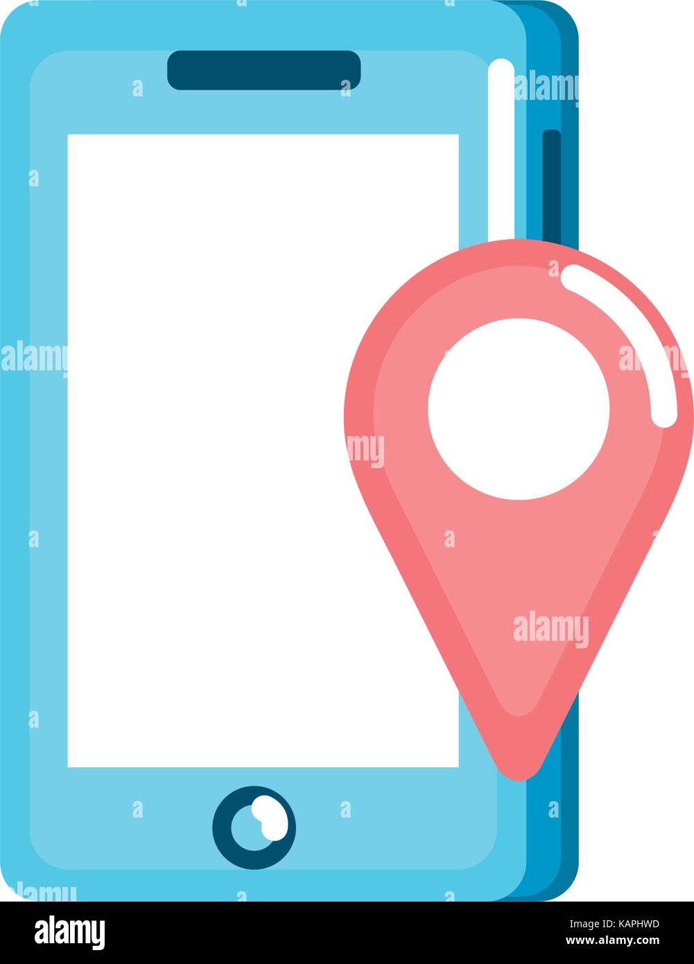 smartphone technology with location map symbol Stock Vector Image & Art ...