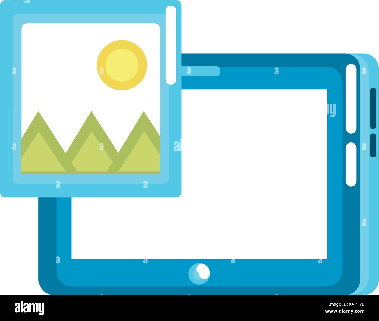 Tablet with picture Stock Vector Images - Alamy