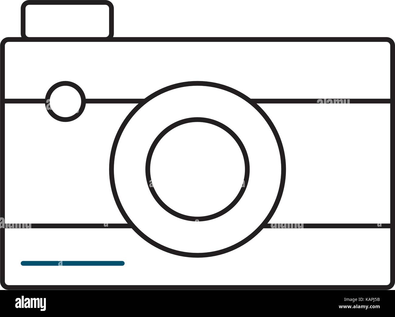 line digital camera technology to photography icon Stock Vector Image ...