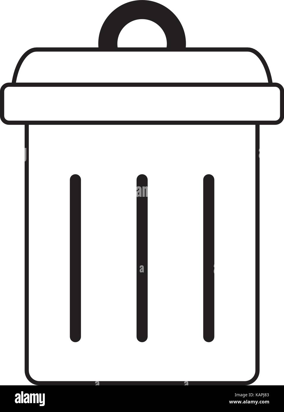 line trash can symbol icon Stock Vector Image & Art - Alamy