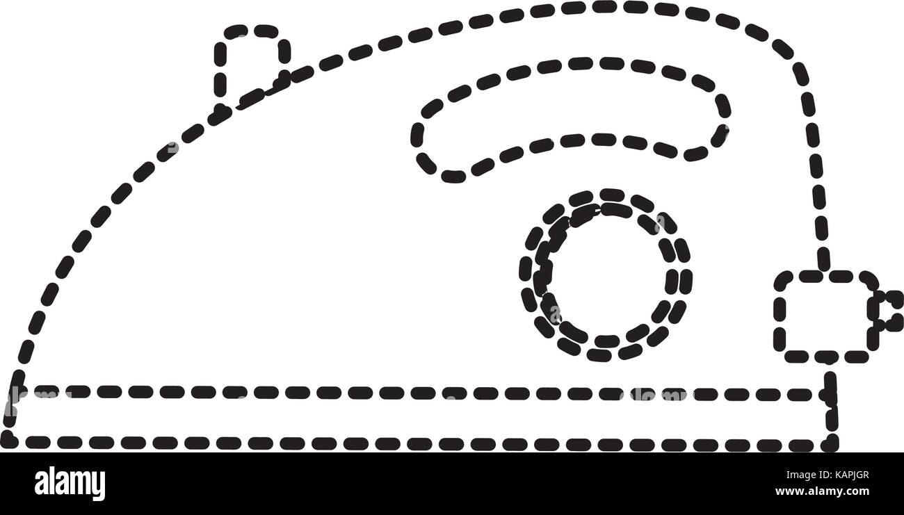 dotted shape iron domestic object and housework Stock Vector Image ...