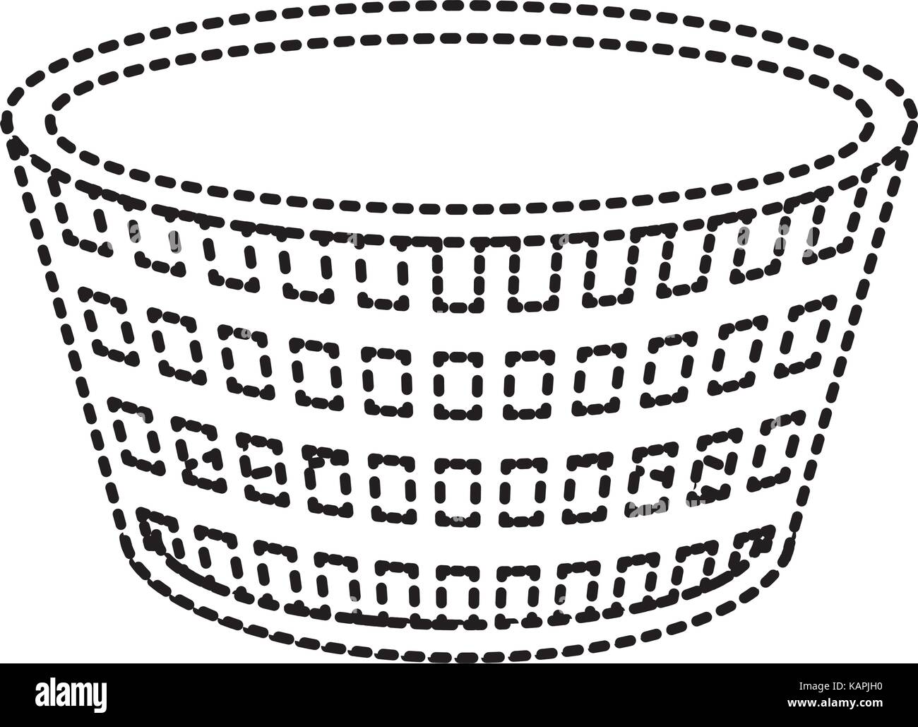 dotted shape basket to dirty clothes and domestic housework Stock ...